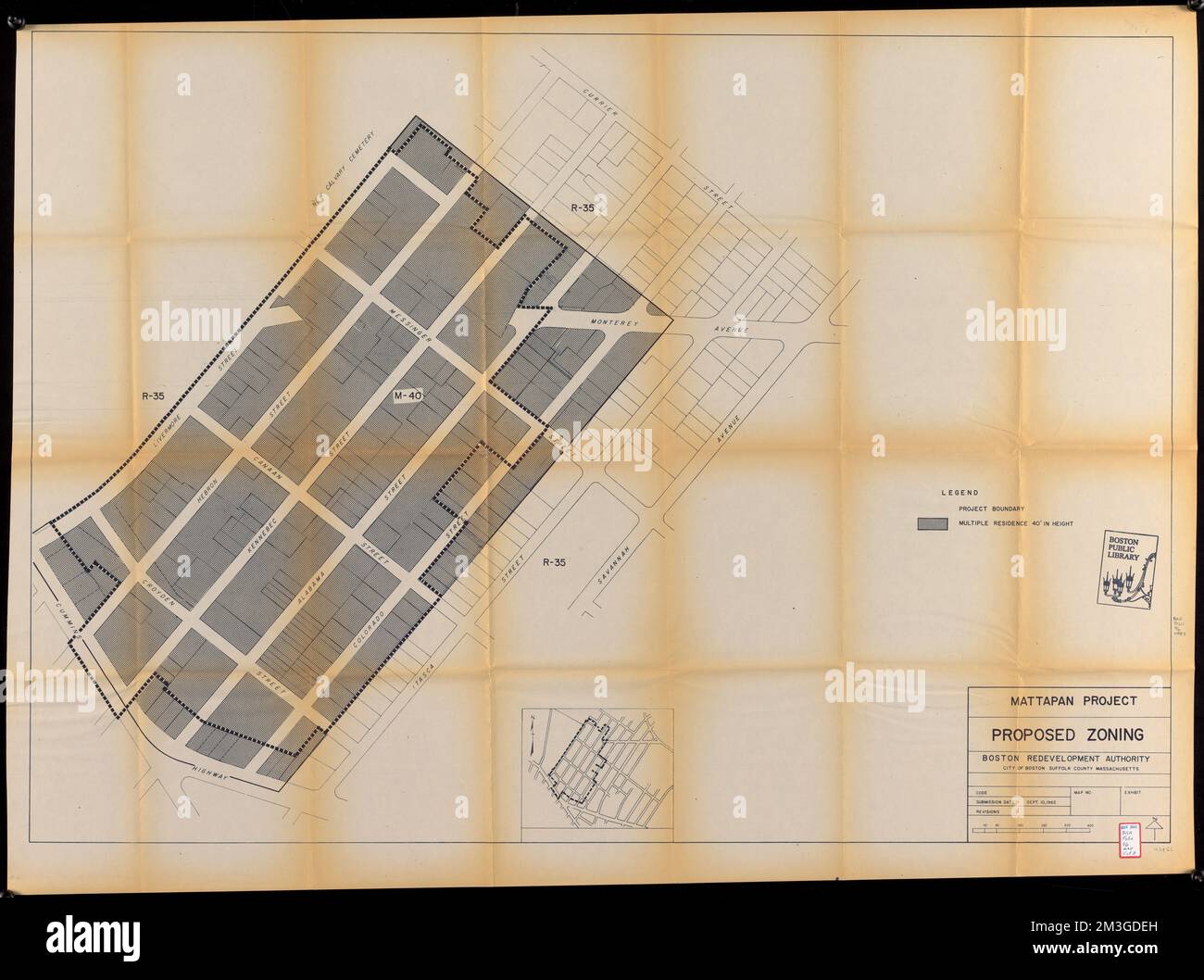 Mattapan project : proposed zoning , Mattapan Mass., Maps, City ...