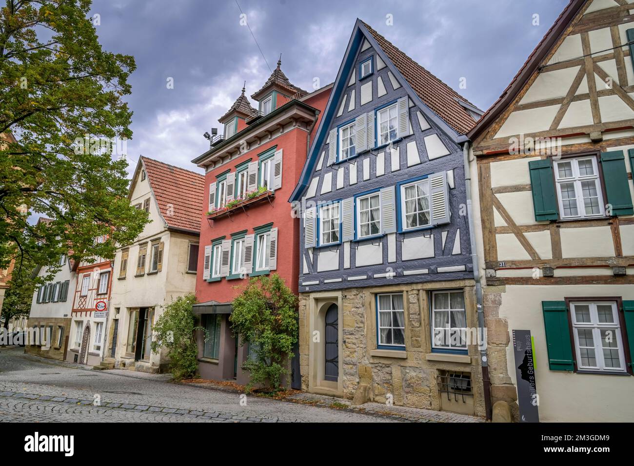 Old buildings, Schiller's birthplace (far right), Niklastorstrasse ...