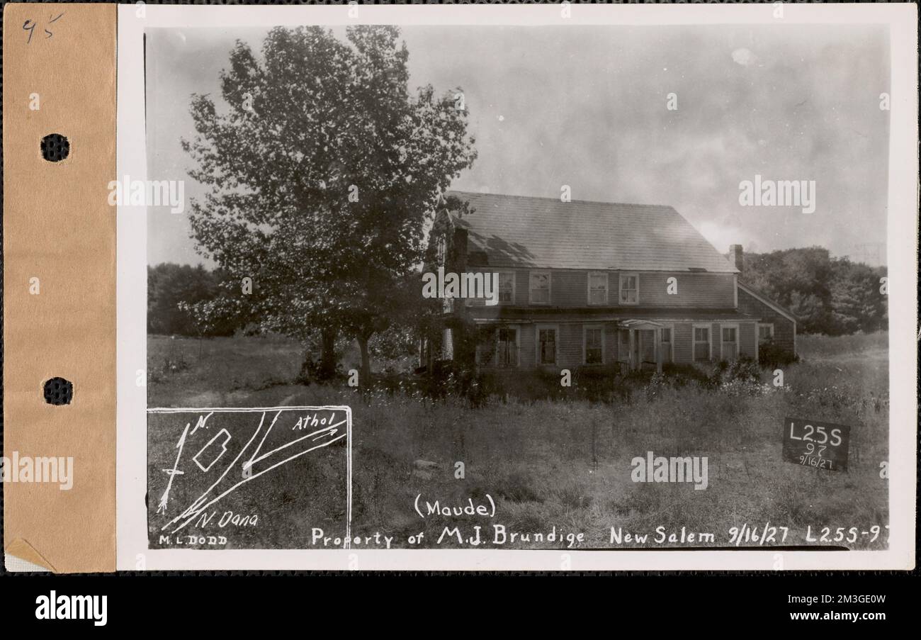 Maude (Maud) J. Brundige, house, New Salem, Mass., Sep. 16, 1927 ...