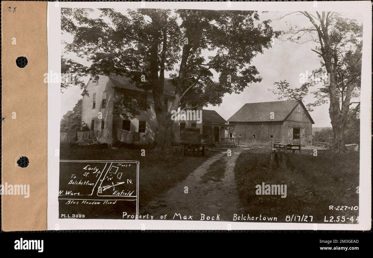 Max Bock, house and barn, Belchertown, Mass., Aug. 17, 1927 : Parcel no ...