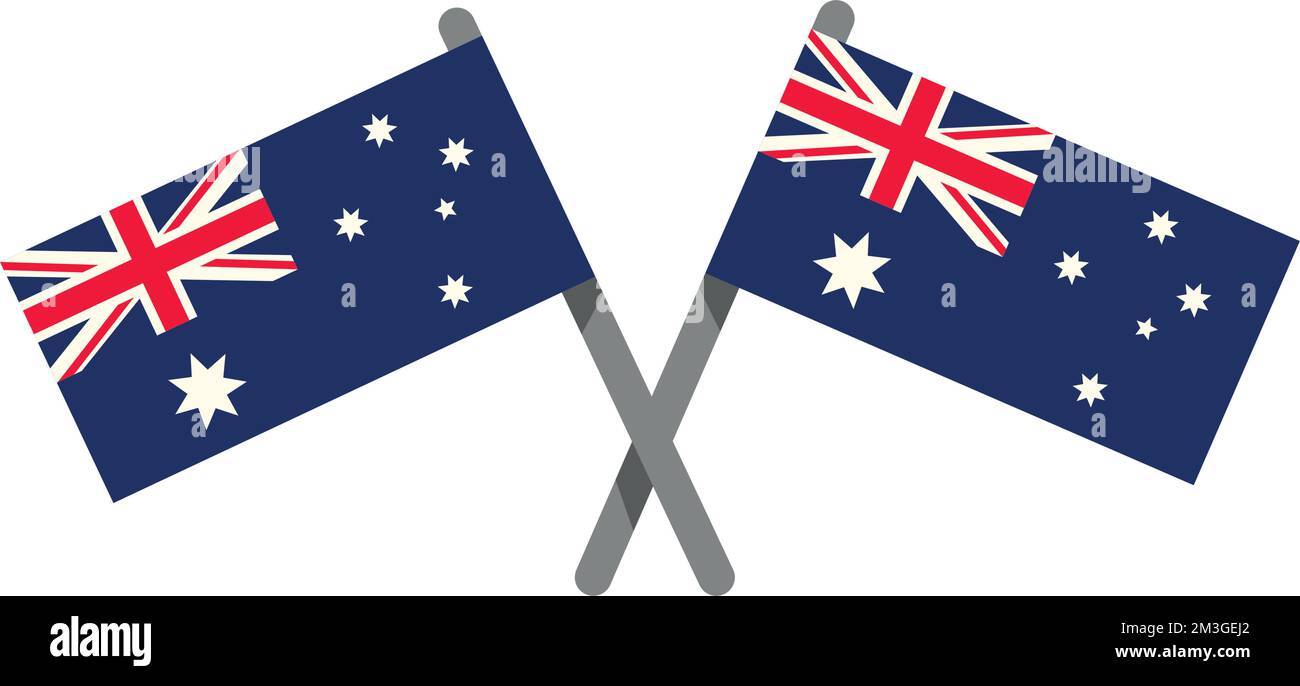australian flags in poles Stock Vector Image & Art - Alamy
