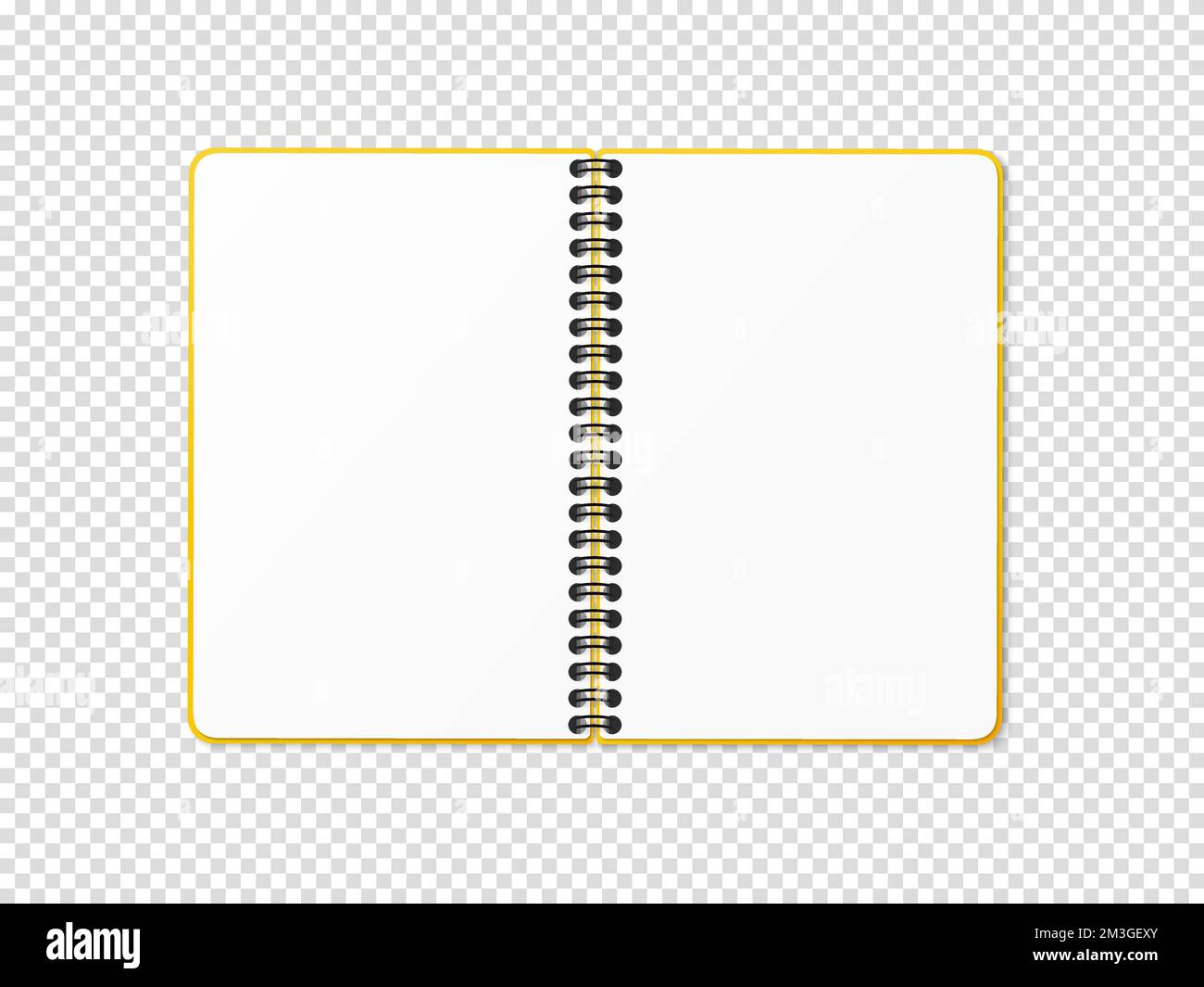 A notebook with a vertical spring. Notepad with a white sheet. Vector illustration Stock Vector ...