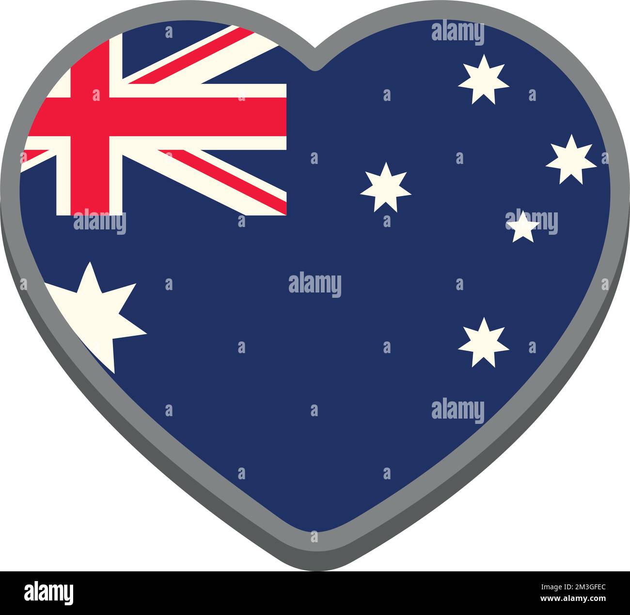 australian flag in heart Stock Vector Image & Art - Alamy