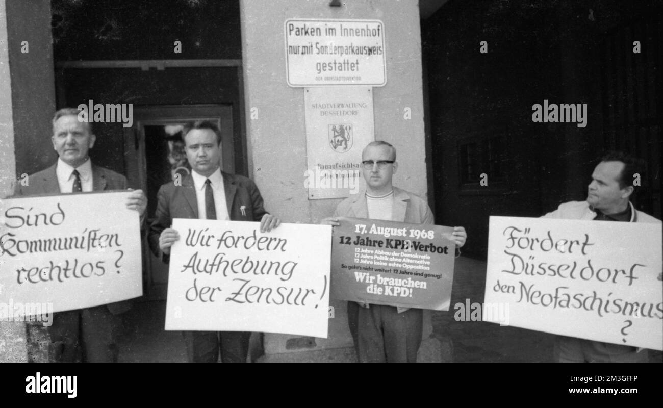 Communists demonstrated in front of the Duesseldorf city council on 26 ...