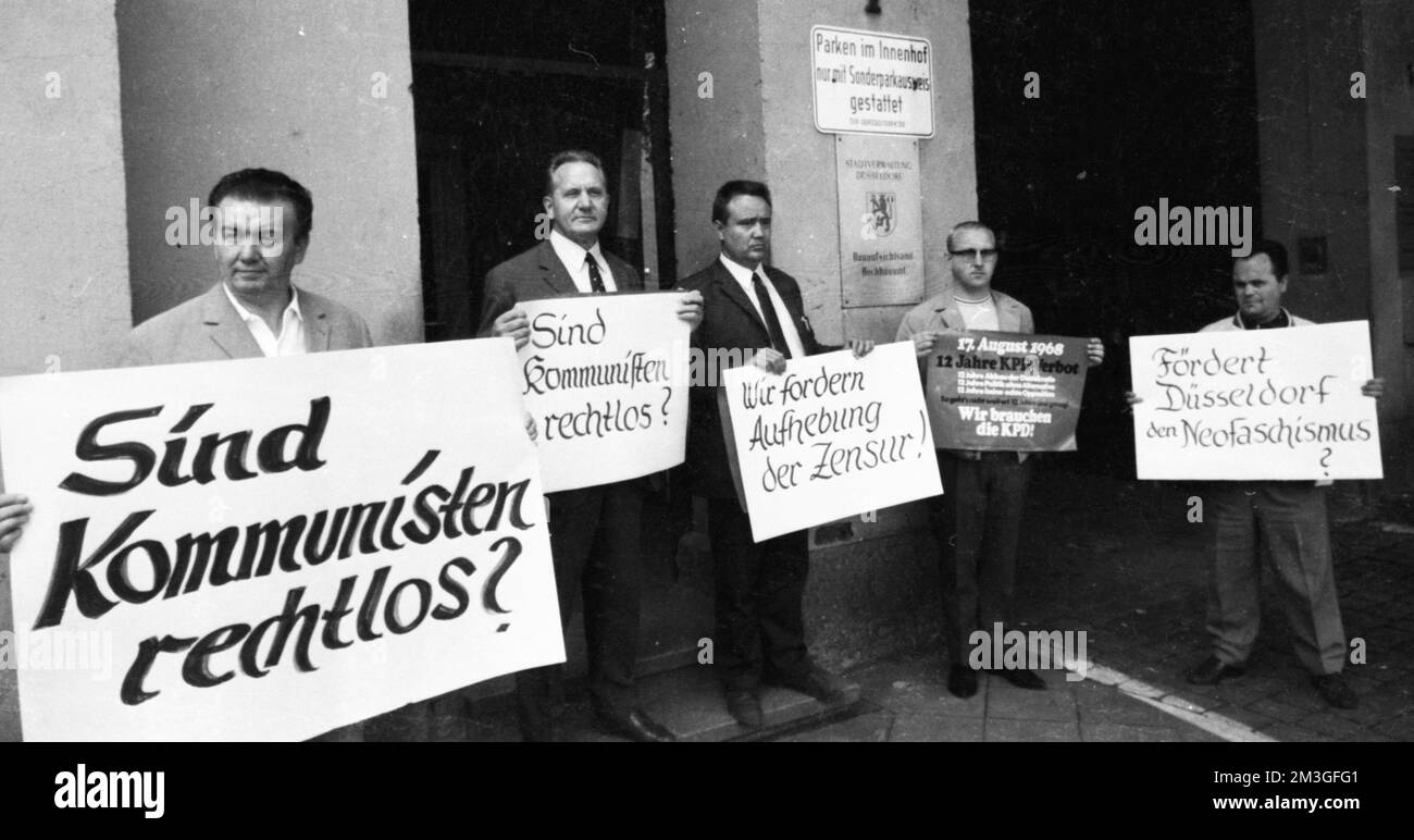 Communists demonstrated in front of the Duesseldorf city council on 26 ...
