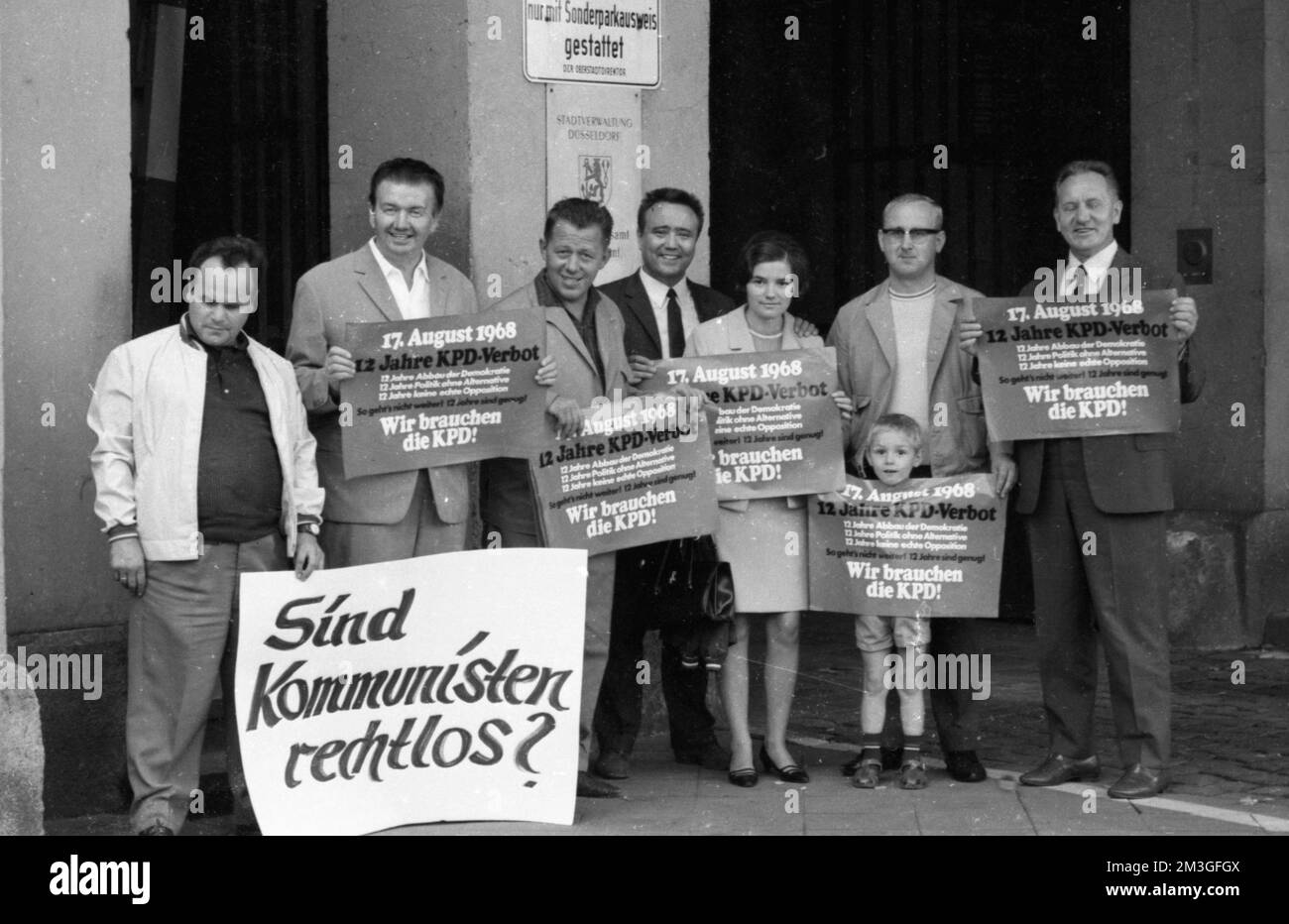 Communists demonstrated in front of the Duesseldorf city council on 26 ...