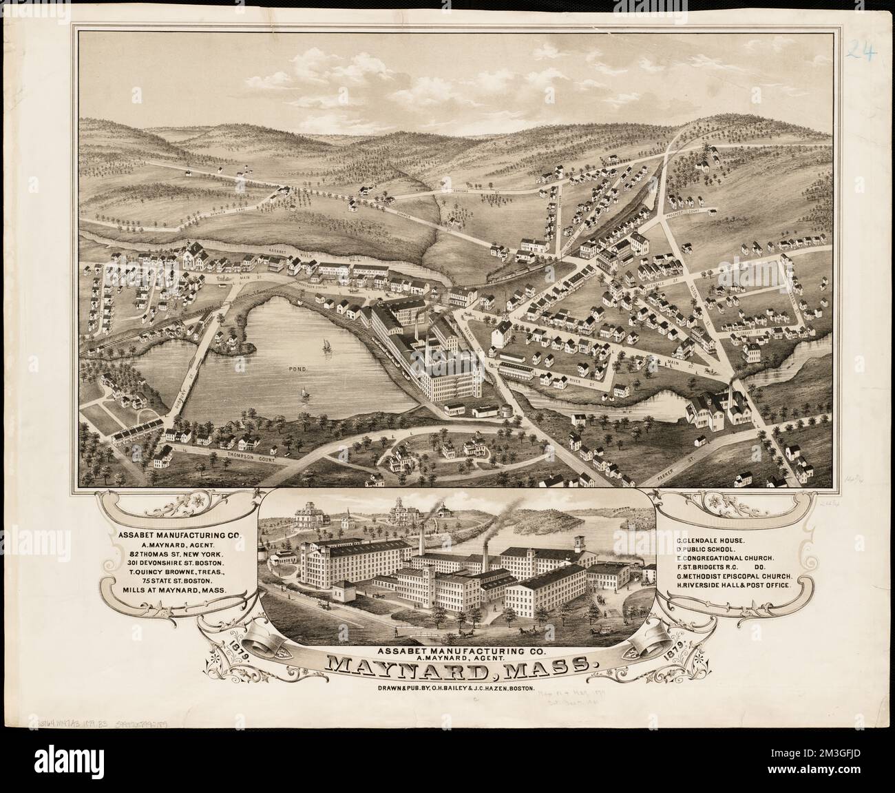 Maynard, Mass : 1879 , Maynard Mass., Aerial views Norman B. Leventhal ...