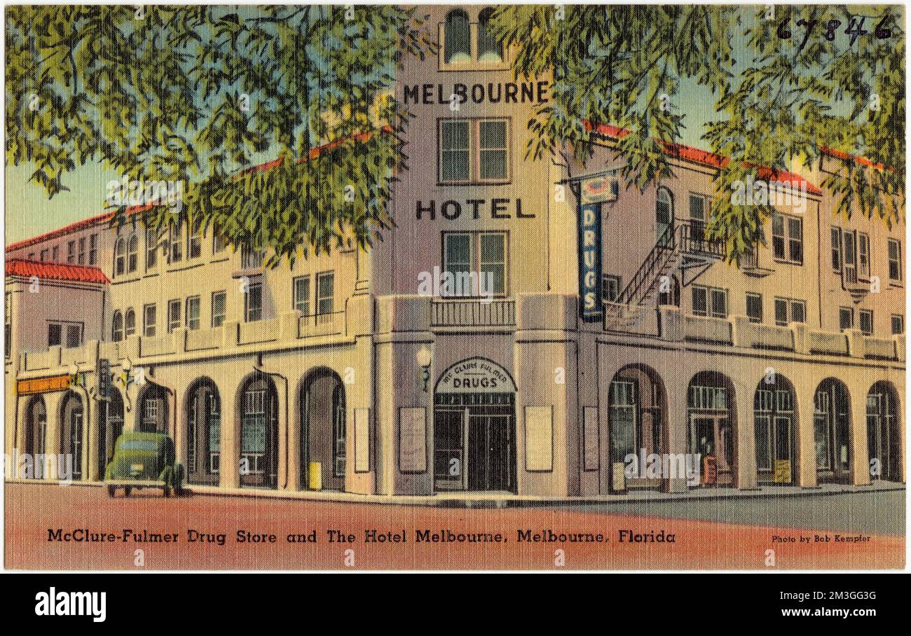 McClure-Fulmer drug store and the Hotel Melbourne, Florida , Commercial ...