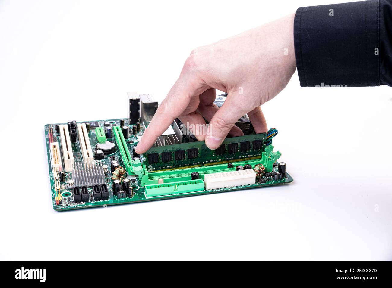 Installing A New Ram Ddr Memory For A Personal Computer Processor Socket In A Service Upgrade