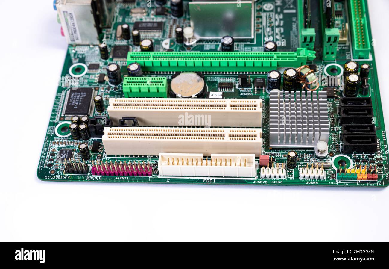 Installing a new RAM DDR memory for a personal computer processor socket in a service. Upgrade ...