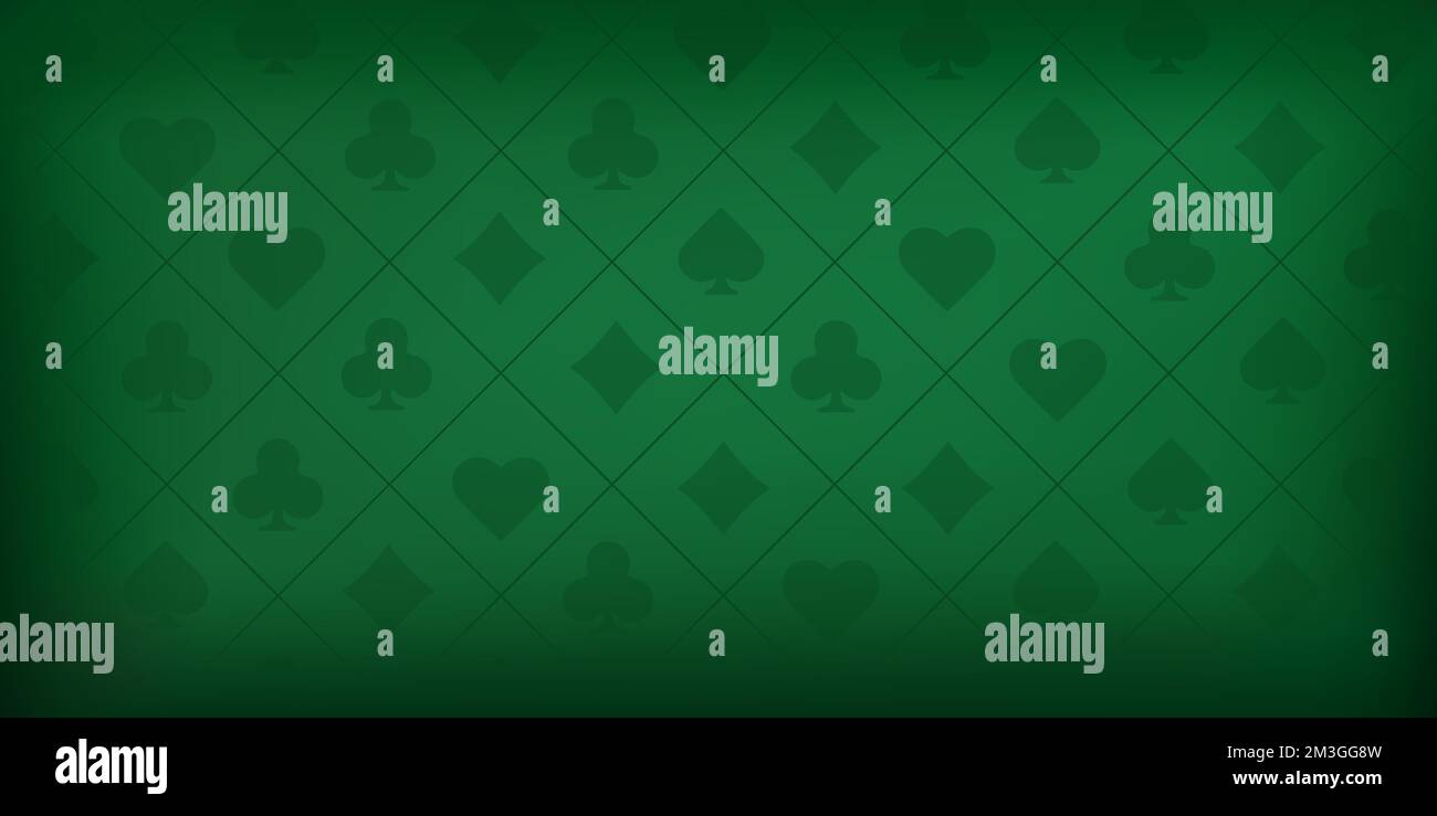 Poker and casino table background in green color. Vector illustration ...