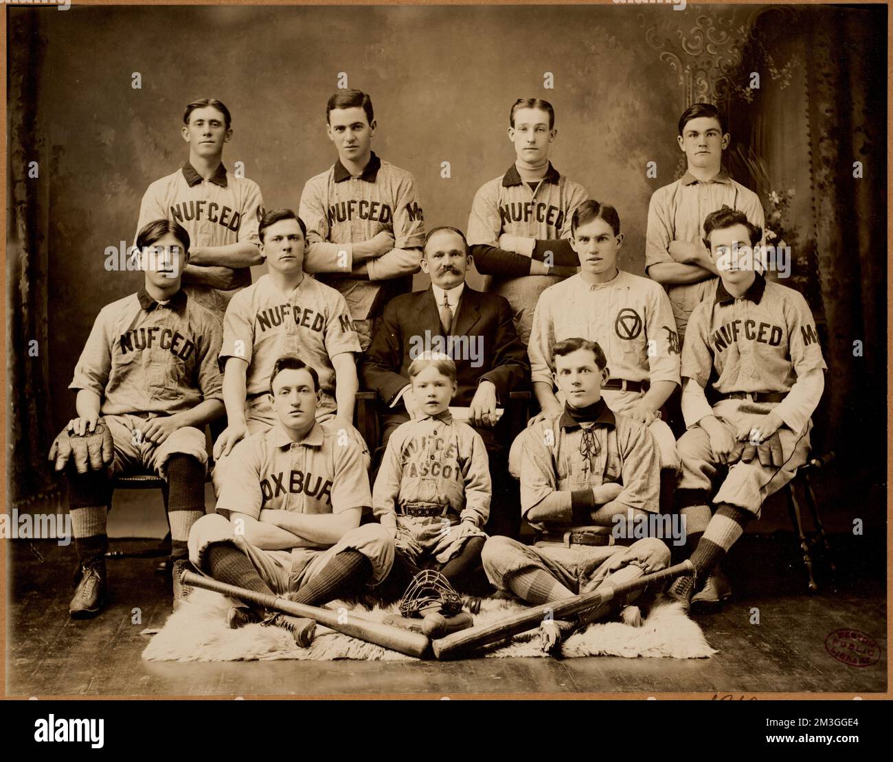 McGreevy with his Nuf Ced team , Baseball players, McGreevy, Michael T ...