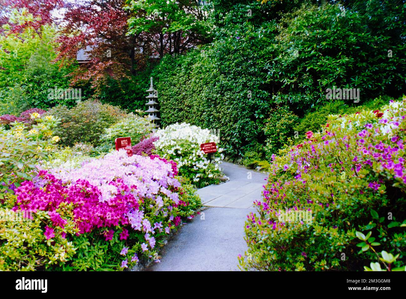 Compton Acres in Dorset. Shot on film in the 1990's Stock Photo - Alamy