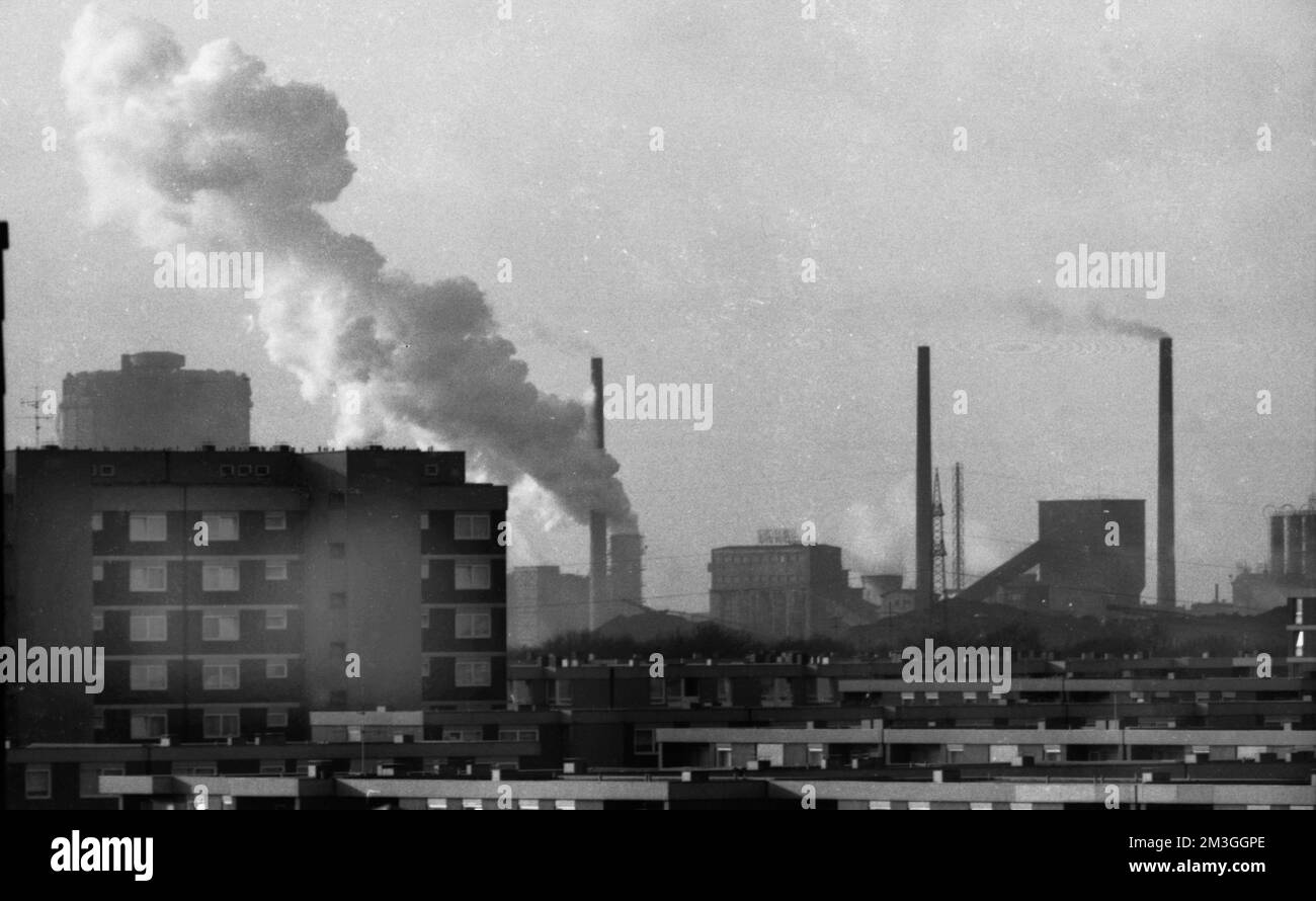 Negative highlights in the Ruhr area in the years 1965 to 1971. Air ...