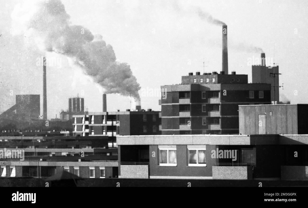 Negative highlights in the Ruhr area in the years 1965 to 1971. Air ...