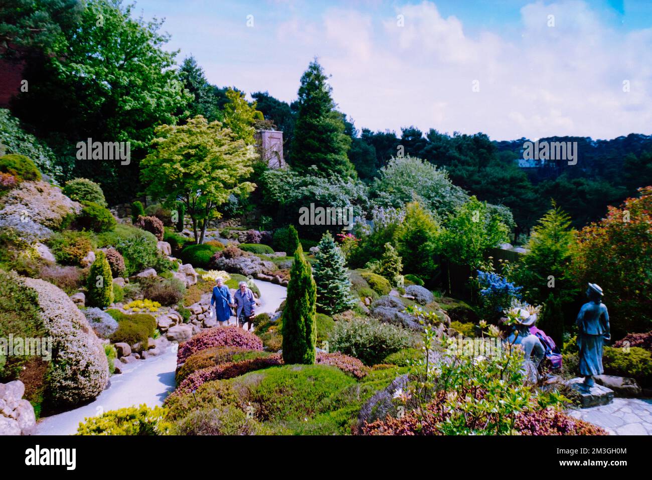 Compton Acres in Dorset. Shot on film in the 1990's Stock Photo - Alamy