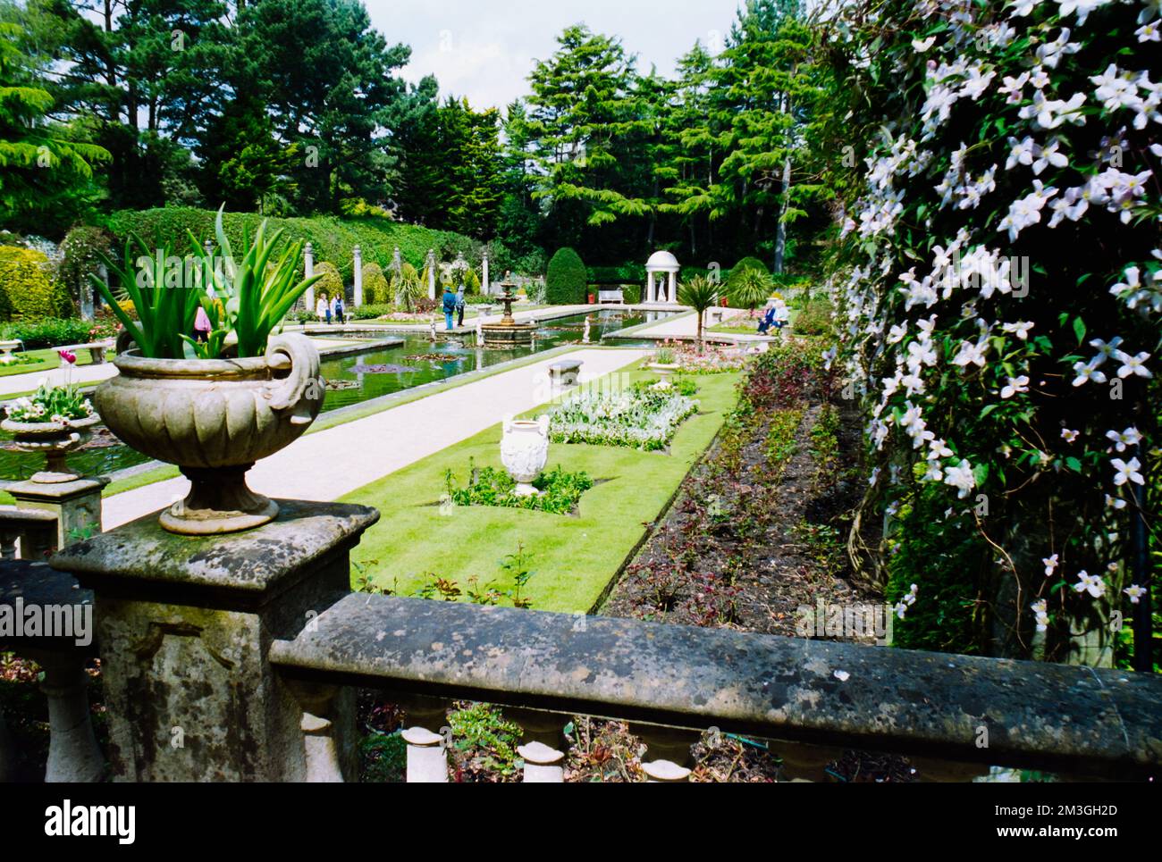 Compton Acres in Dorset. Shot on film in the 1990's Stock Photo - Alamy