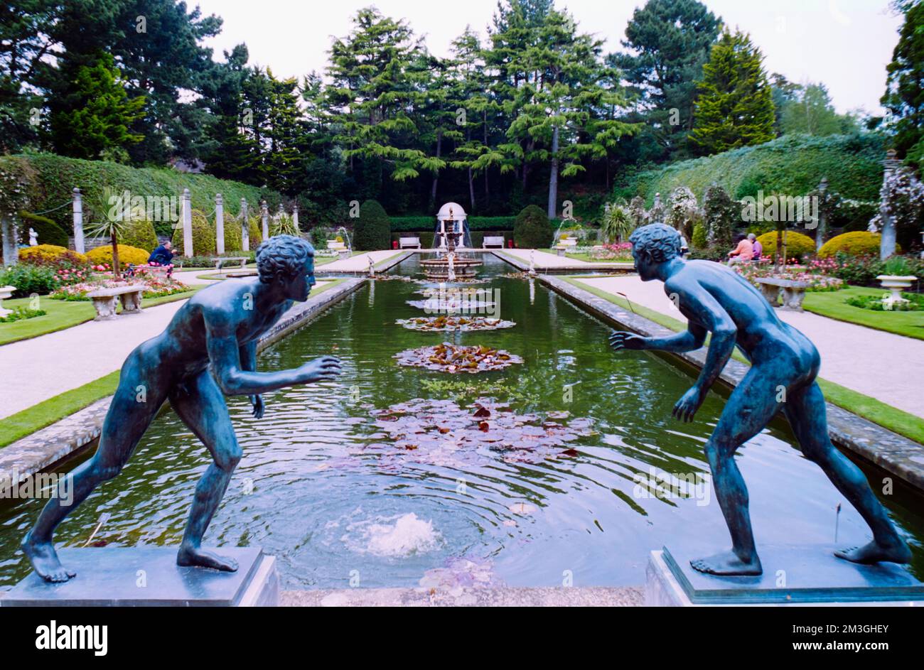 Compton Acres in Dorset. Shot on film in the 1990's Stock Photo - Alamy