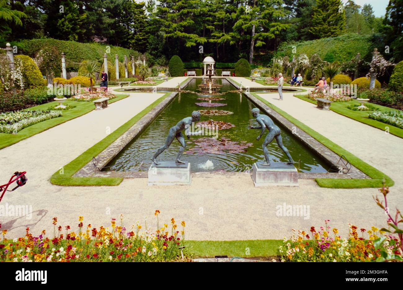 Compton Acres in Dorset. Shot on film in the 1990's Stock Photo - Alamy