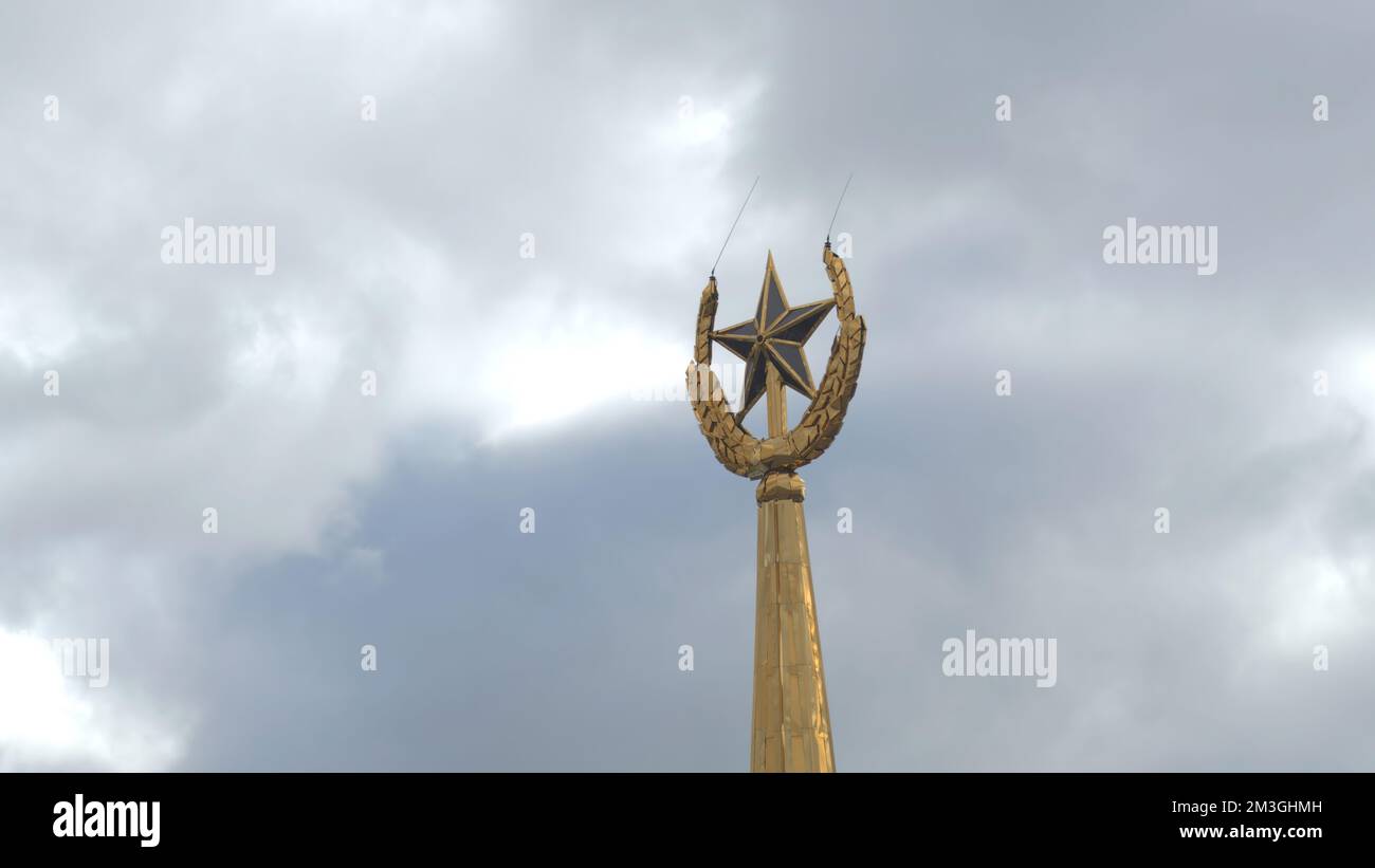 Top view of architectural star. Stock footage. Image of star on peak of ...
