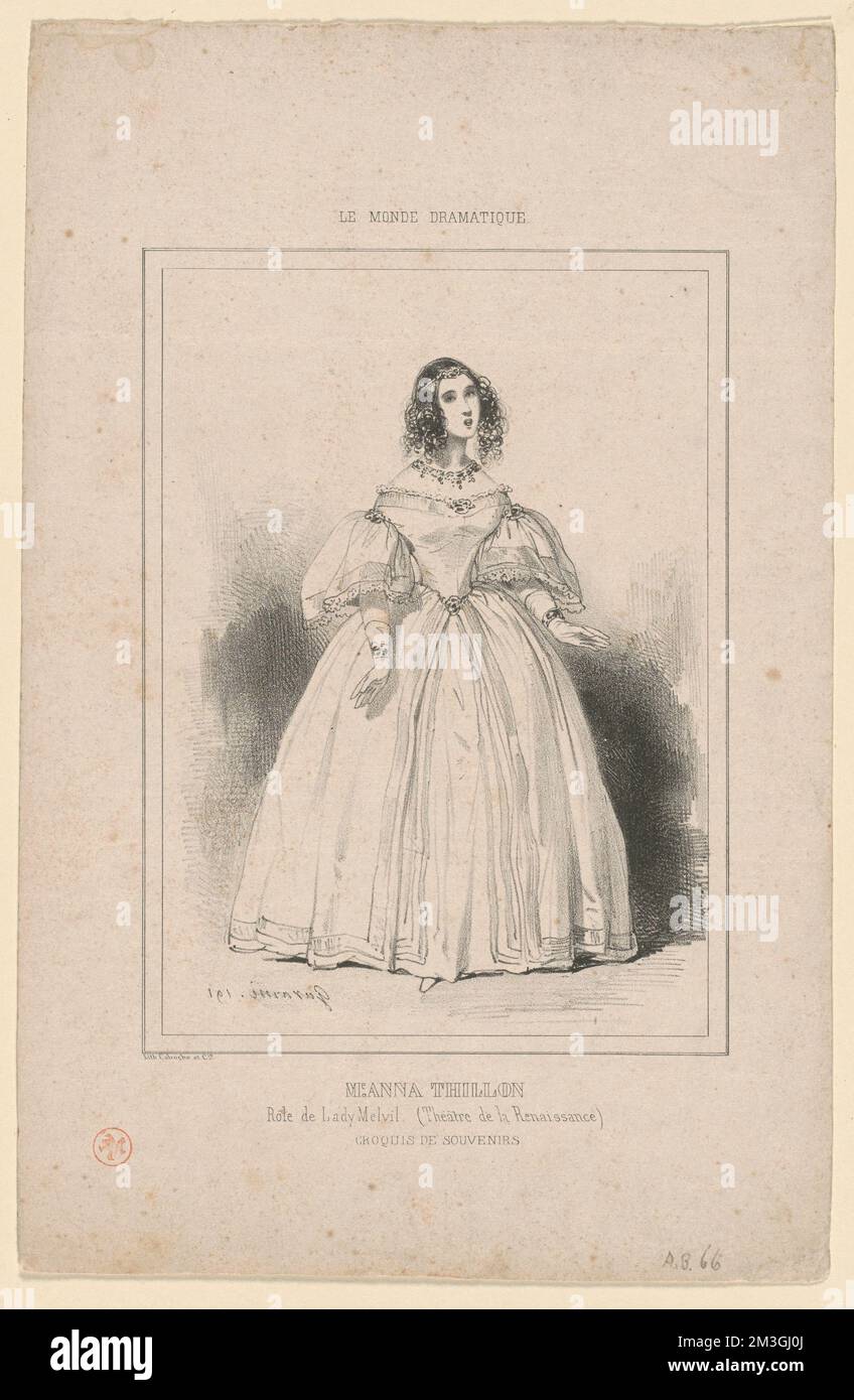 Me. Anna Thillon. - Rôle de Lady Melvil, théâtre de la Renaissance ...