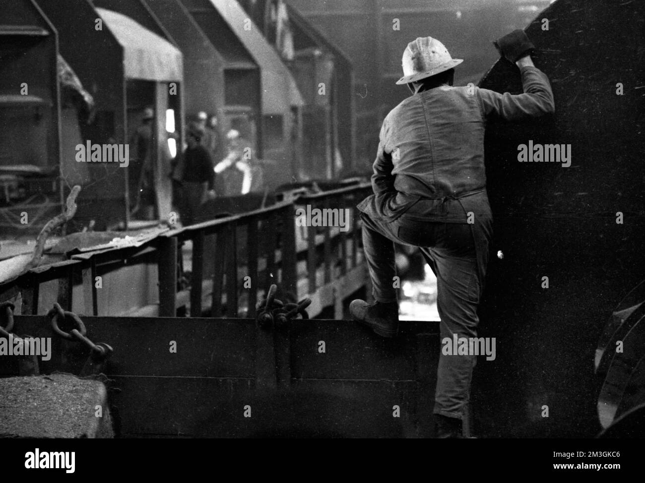 The production of steel products, as here at the Neunkirch ironworks in ...