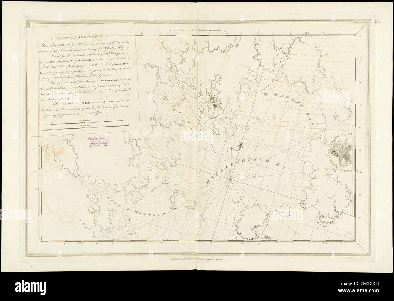 Mecklenburgh Bay , Nautical charts, Nova Scotia, Mahone Bay, Early ...