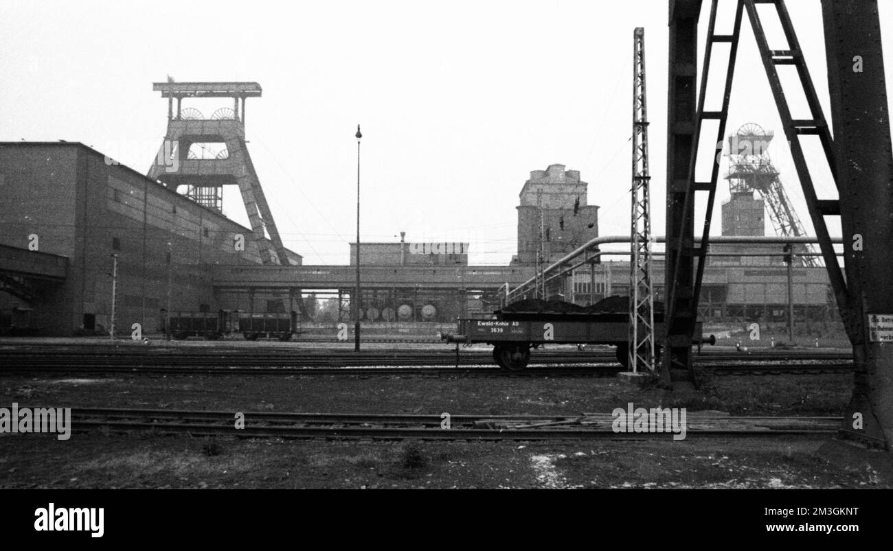 Ewald Colliery, here in Herten in 1970, was a record-breaking colliery ...