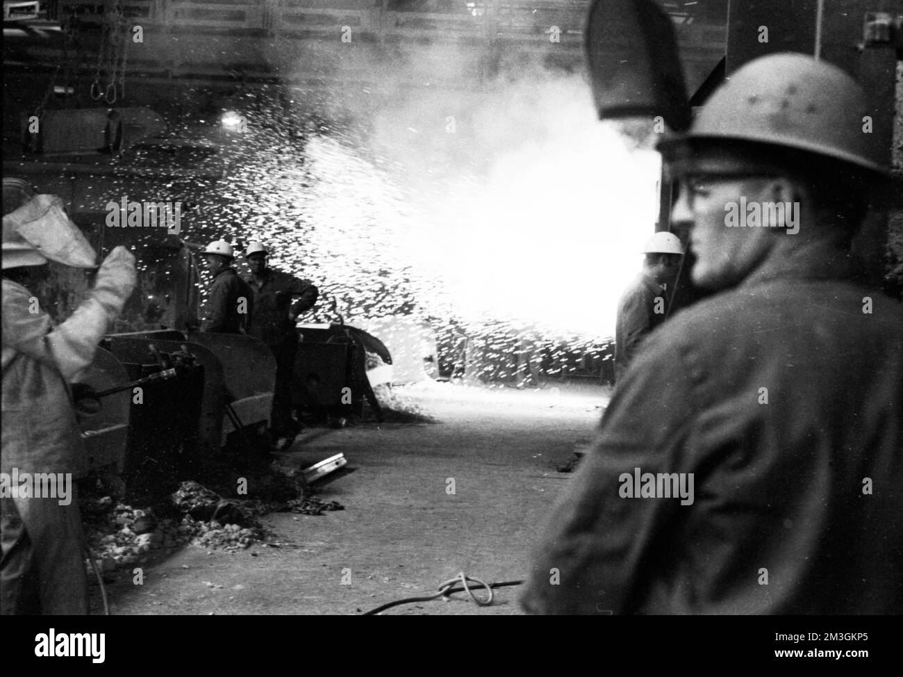 The production of steel products, as here at the Neunkirch ironworks in ...