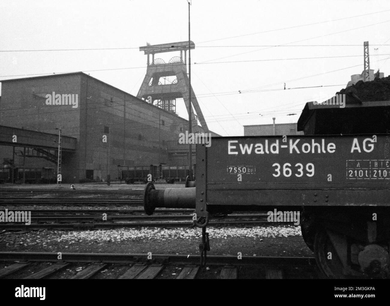 Ewald Colliery, here in Herten in 1970, was a record-breaking colliery ...