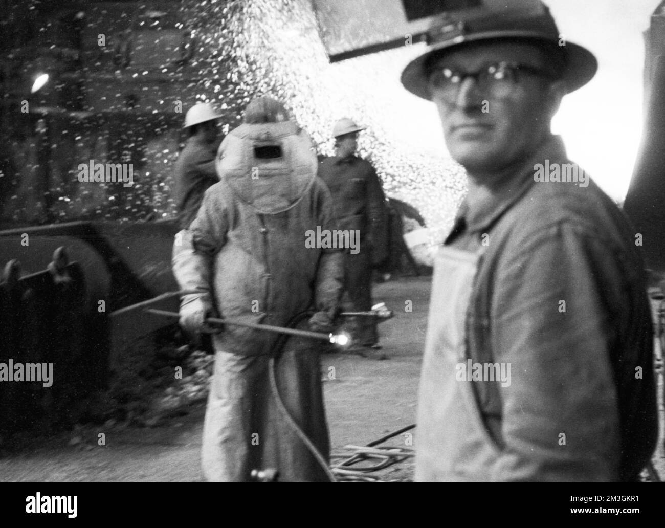 The production of steel products, as here at the Neunkirch ironworks in ...
