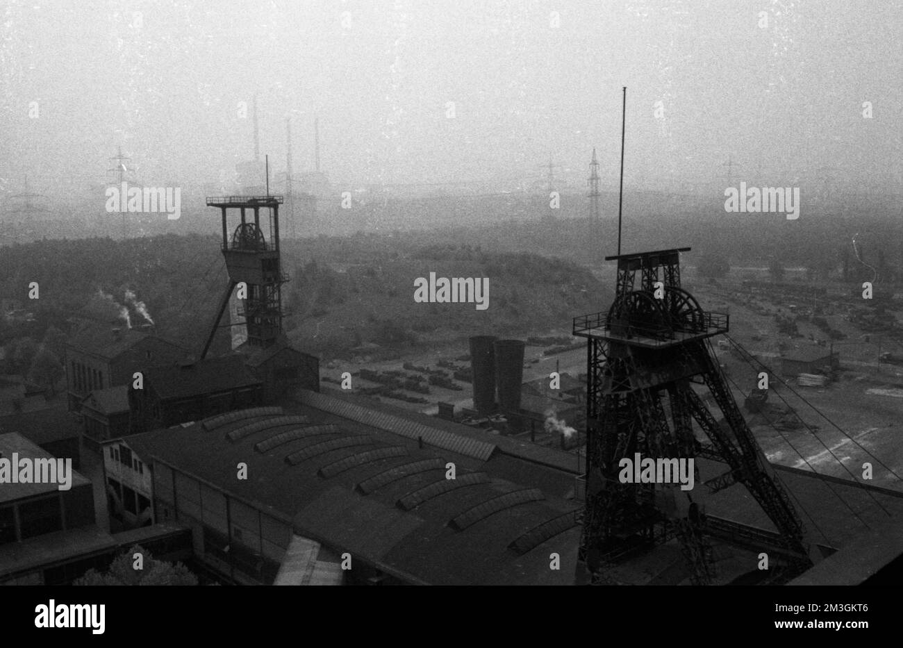 Ewald Colliery, here in Herten in 1970, was a record-breaking colliery ...