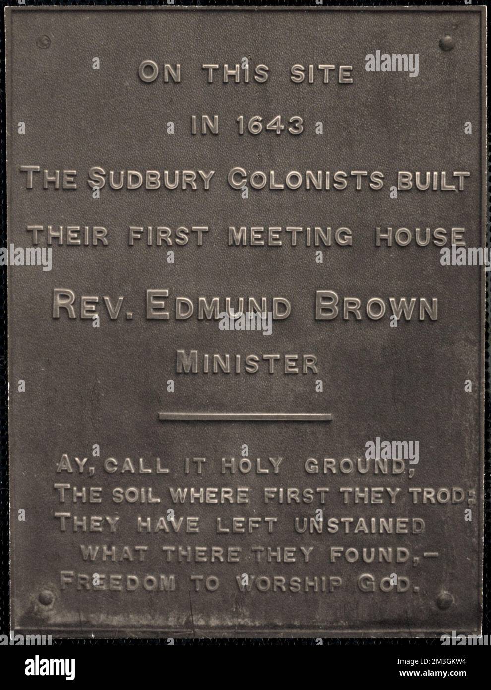 Meeting house plaque , Plaques. Wayland Free Public Library Cage ...