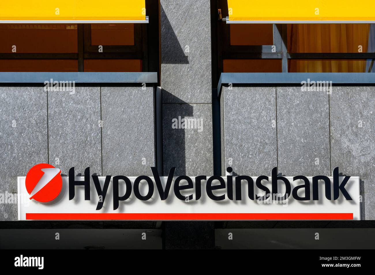 Lettering, Hypovereinsbank, Kempten, Allgaeu, Bavaria, Germany Stock ...