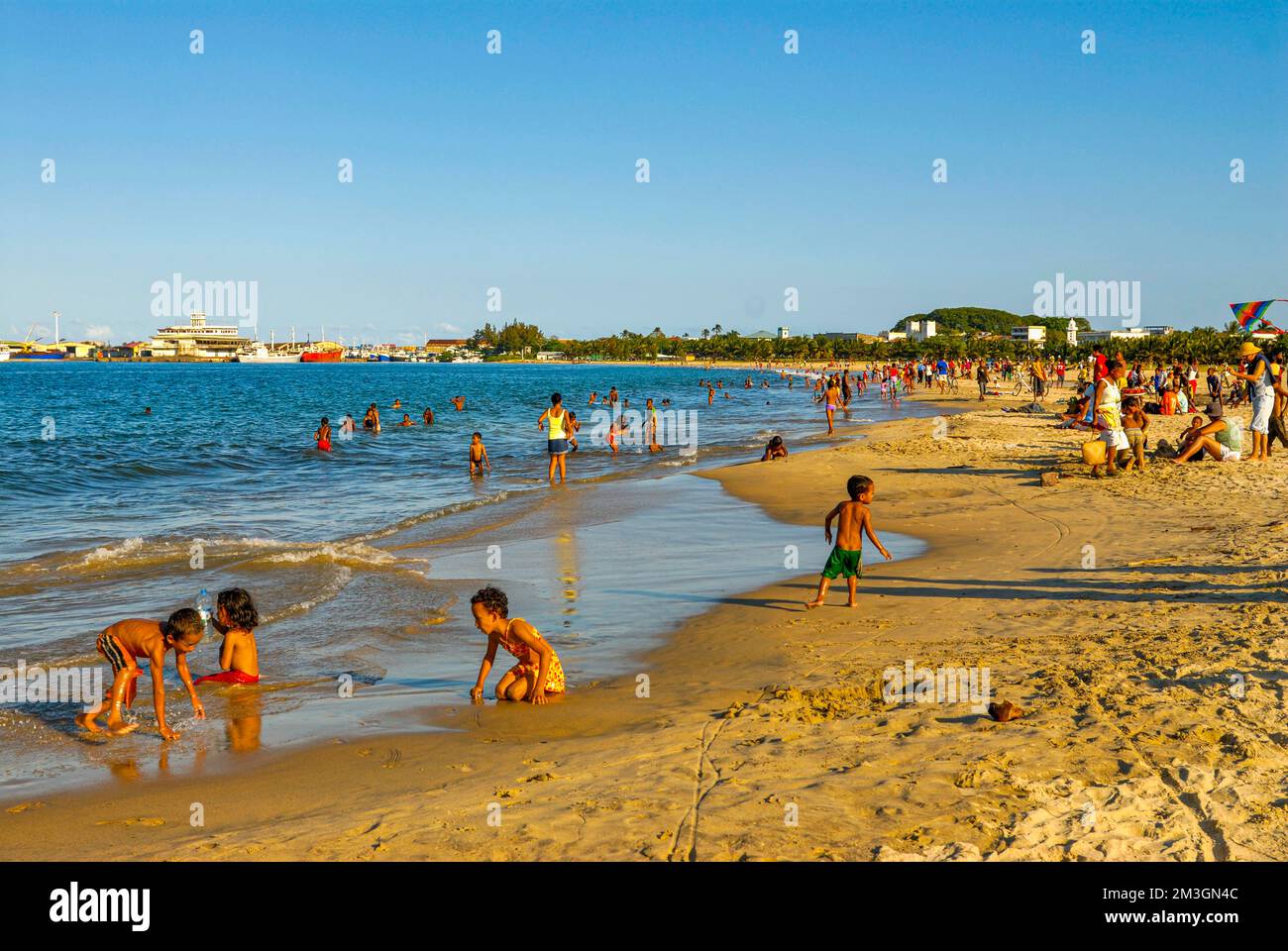 Town beach in Taomasina, Madagascar, Indian Ocean Stock Photo - Alamy