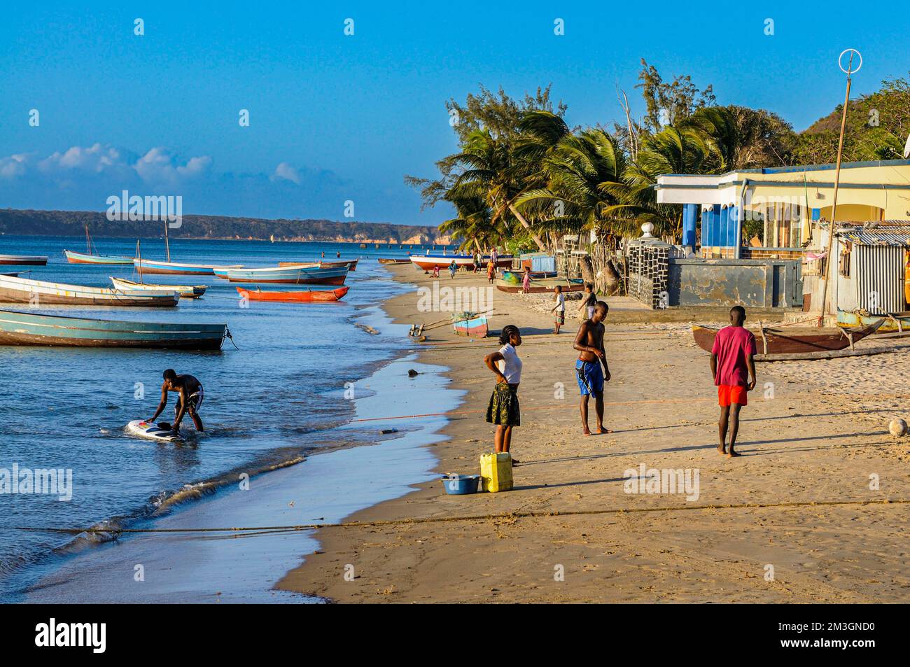Town beach of Diego Suarez, Antsiranana, northern Madagascar Stock ...