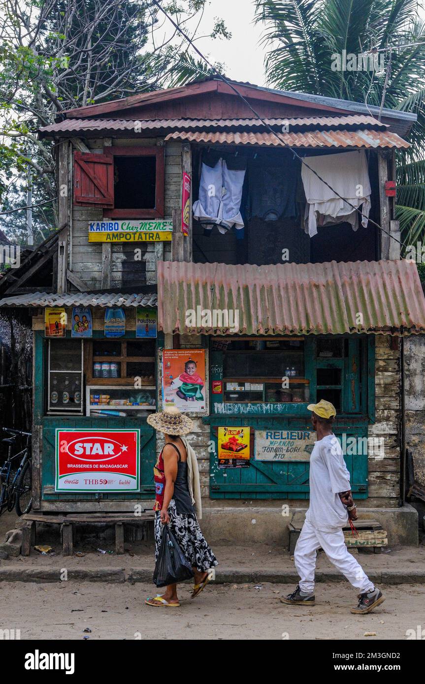 Little shop in Fort Dauphin, Tolagnaro, southern Madagascar Stock Photo ...