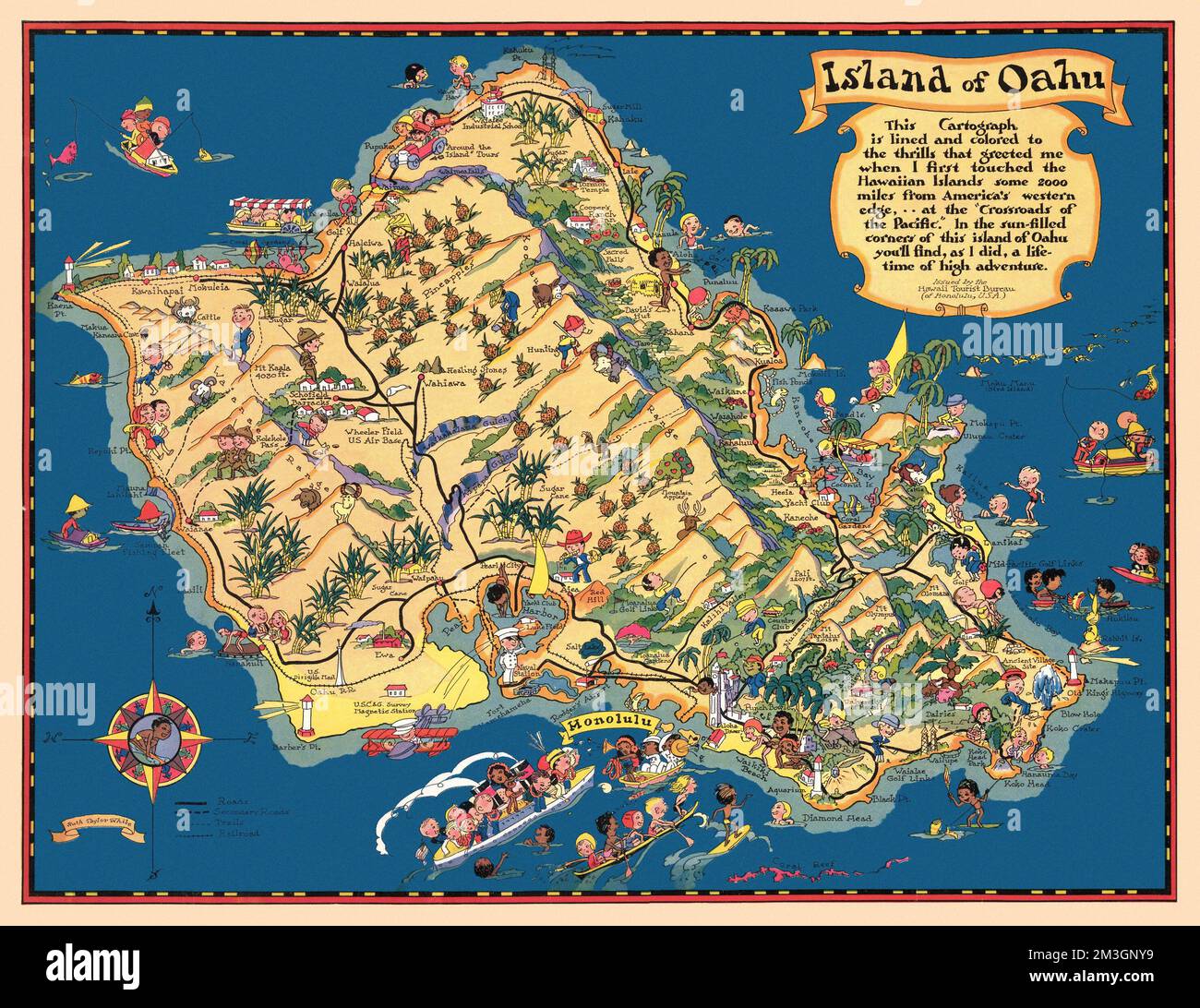 Island of Oahu Stock Photo - Alamy
