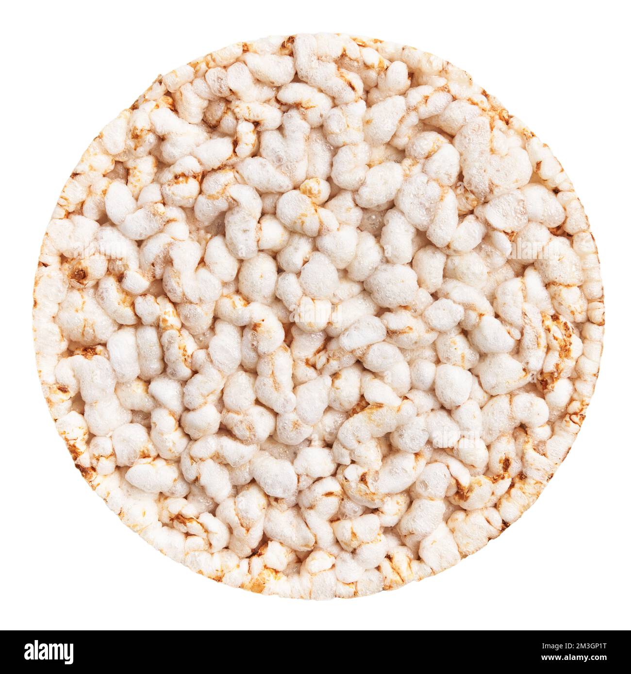 Delicious single rice cake over isolated white background Stock Photo ...