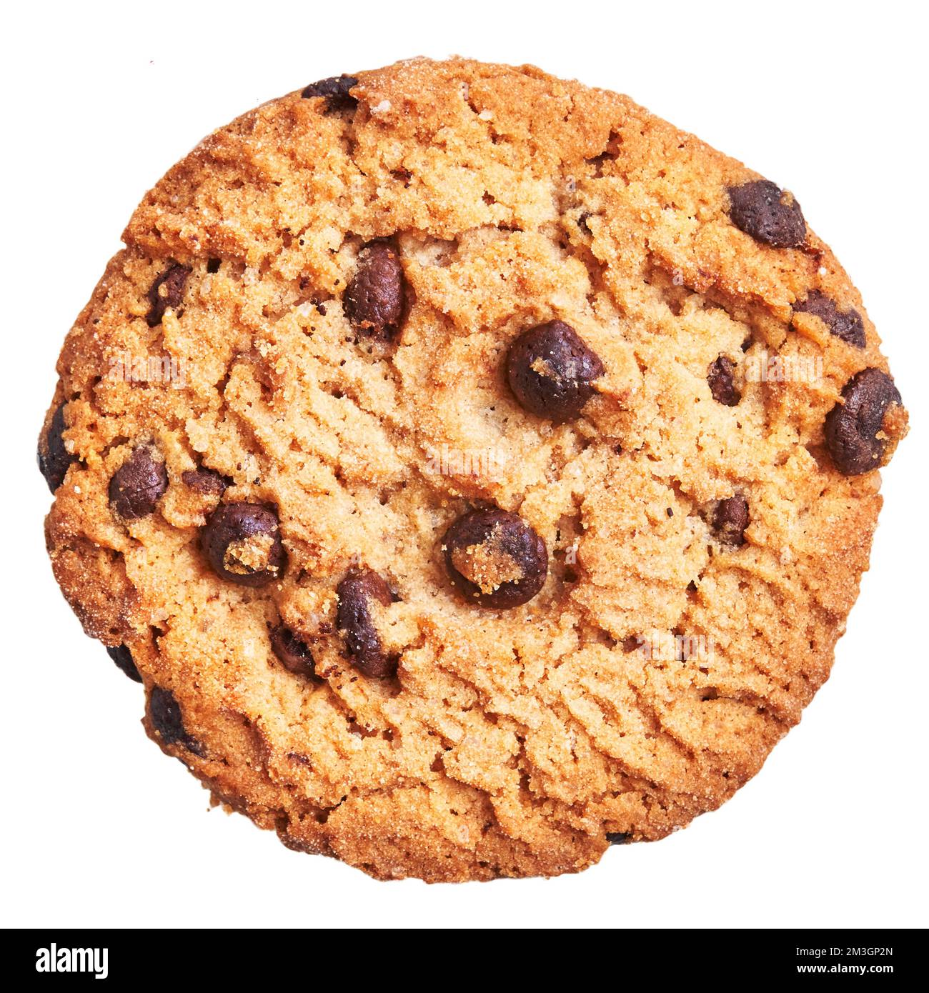 Delicious single chocolate cookie over isolated white background Stock ...