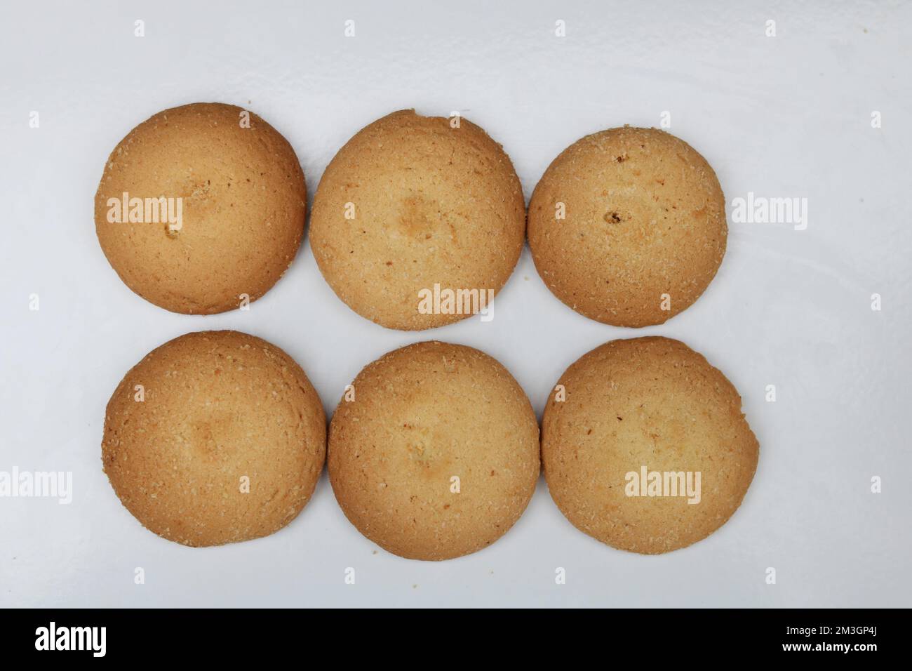 Biscuits sweet cookies, close-up biscuits collection isolated on white ...