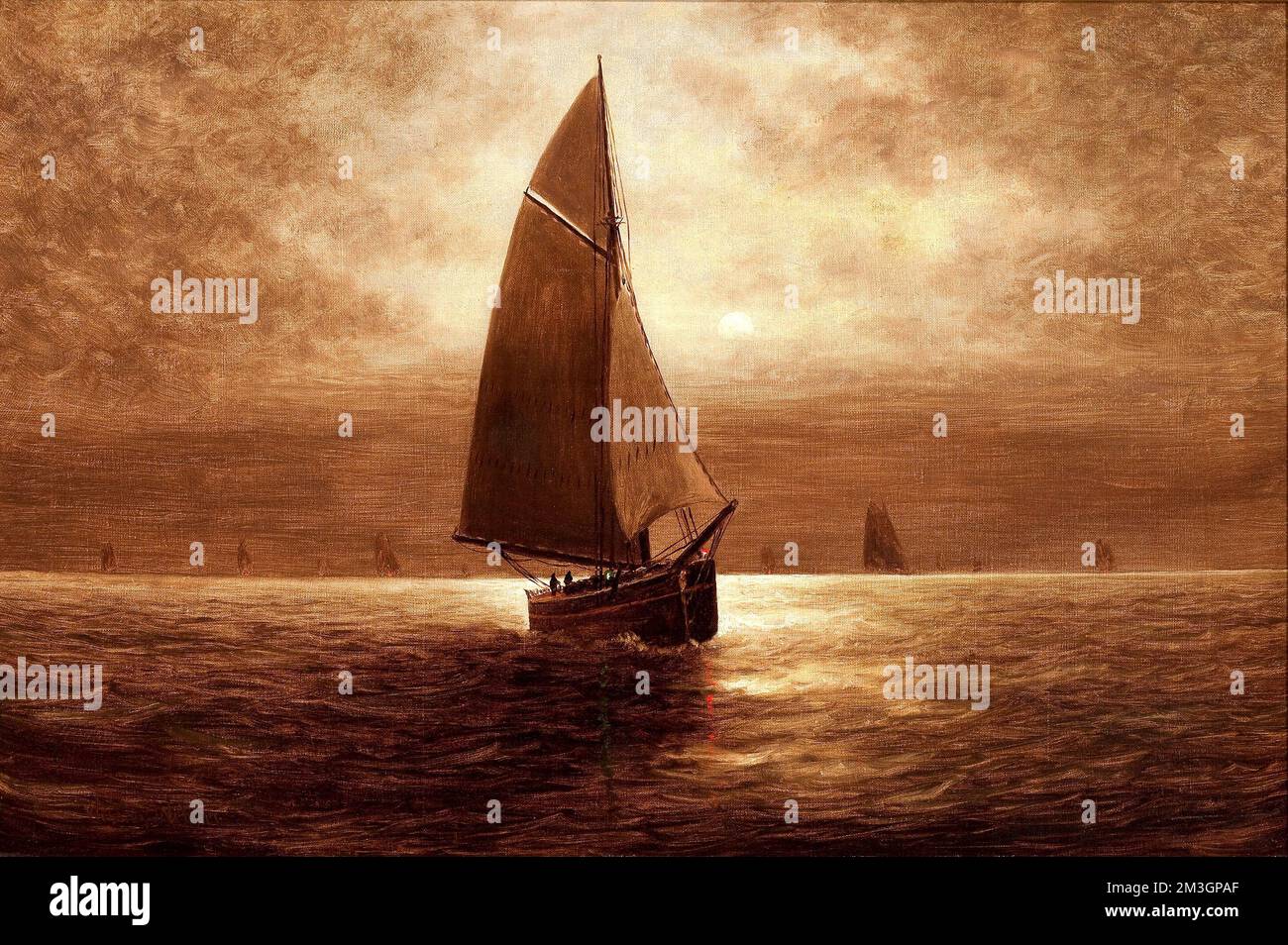 Sailing at Night Stock Photo - Alamy