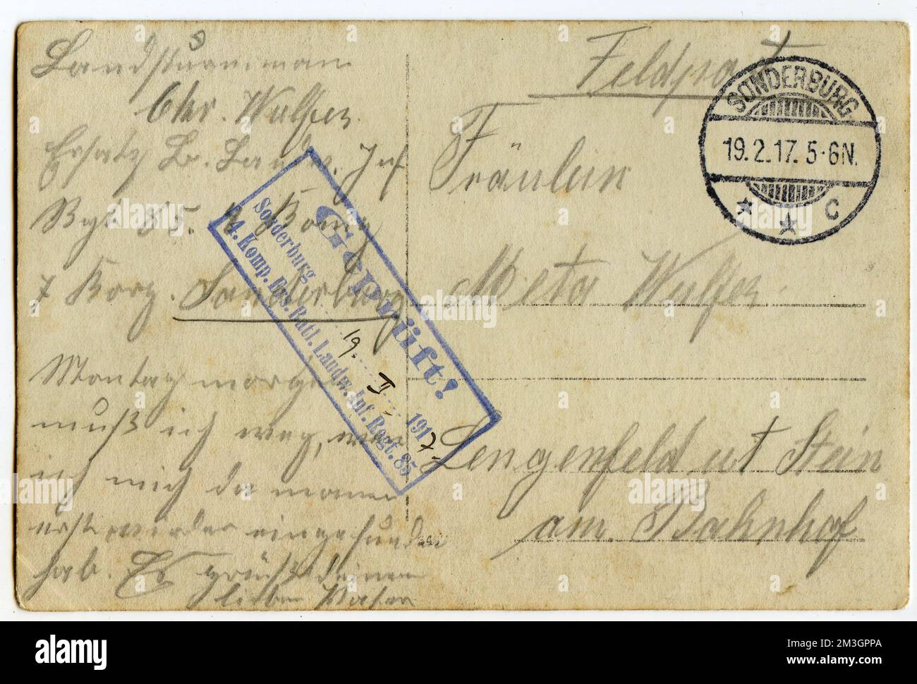 Backside postcard hi-res stock photography and images - Alamy