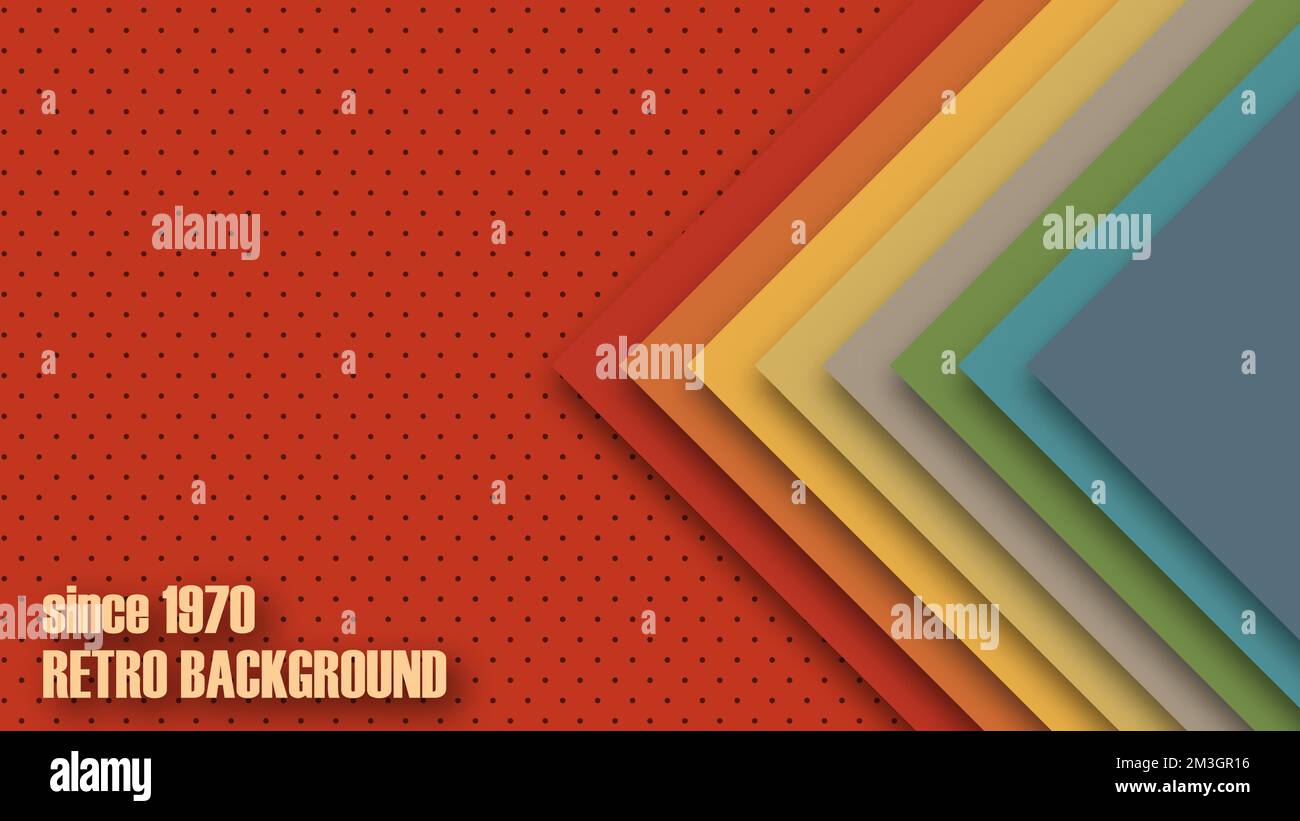 Realistic retro design in futuristic style. Abstract geometric 1970's ...