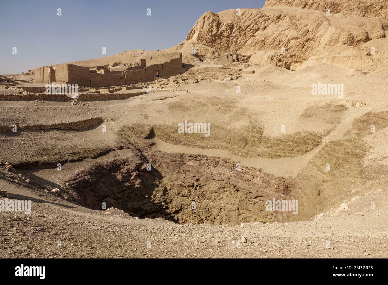 The Great Pit close to Deir el-Medina, worker's village near Valley of ...
