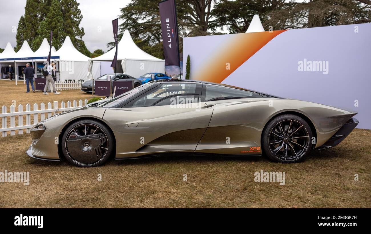 McLaren Speedtail, on display at the Concours d’Elégance motor show ...