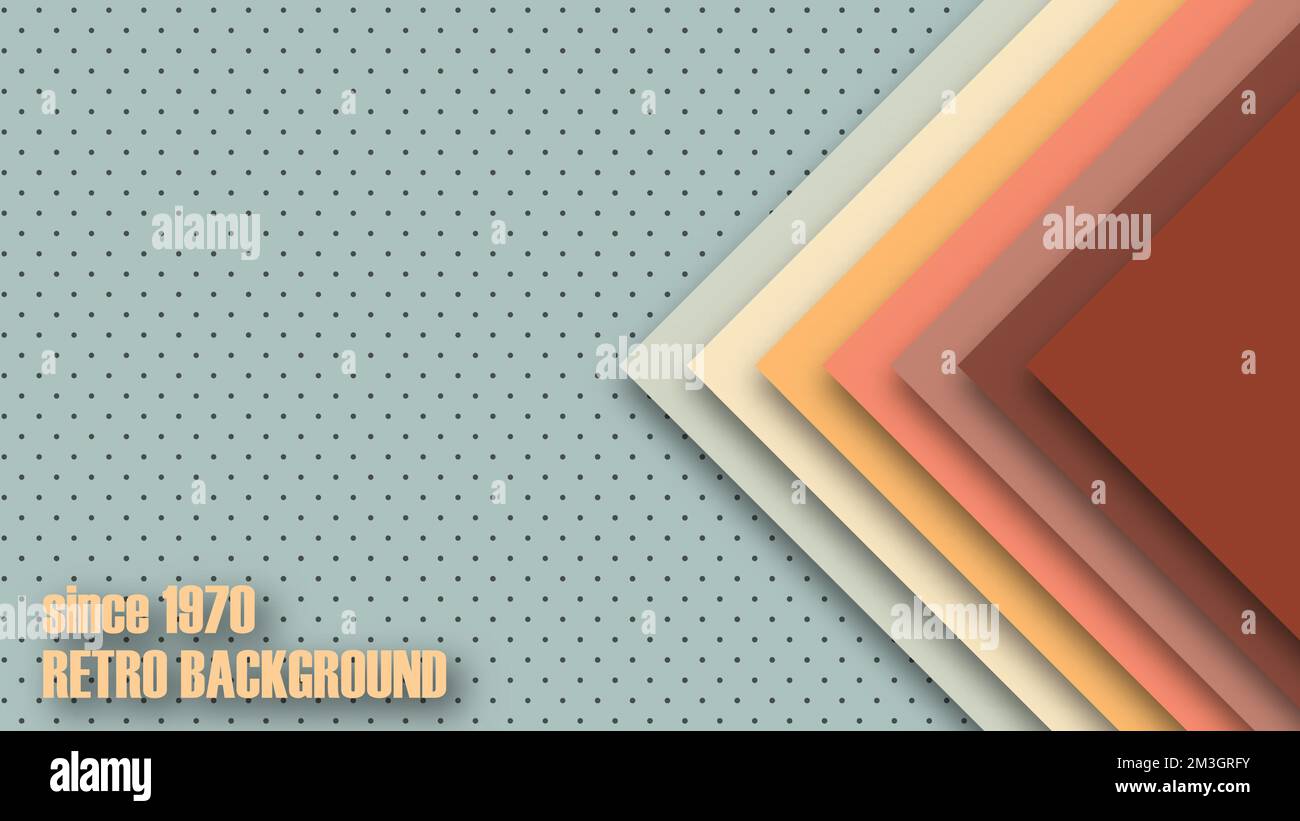 Realistic retro design in futuristic style. Abstract geometric 1970's ...