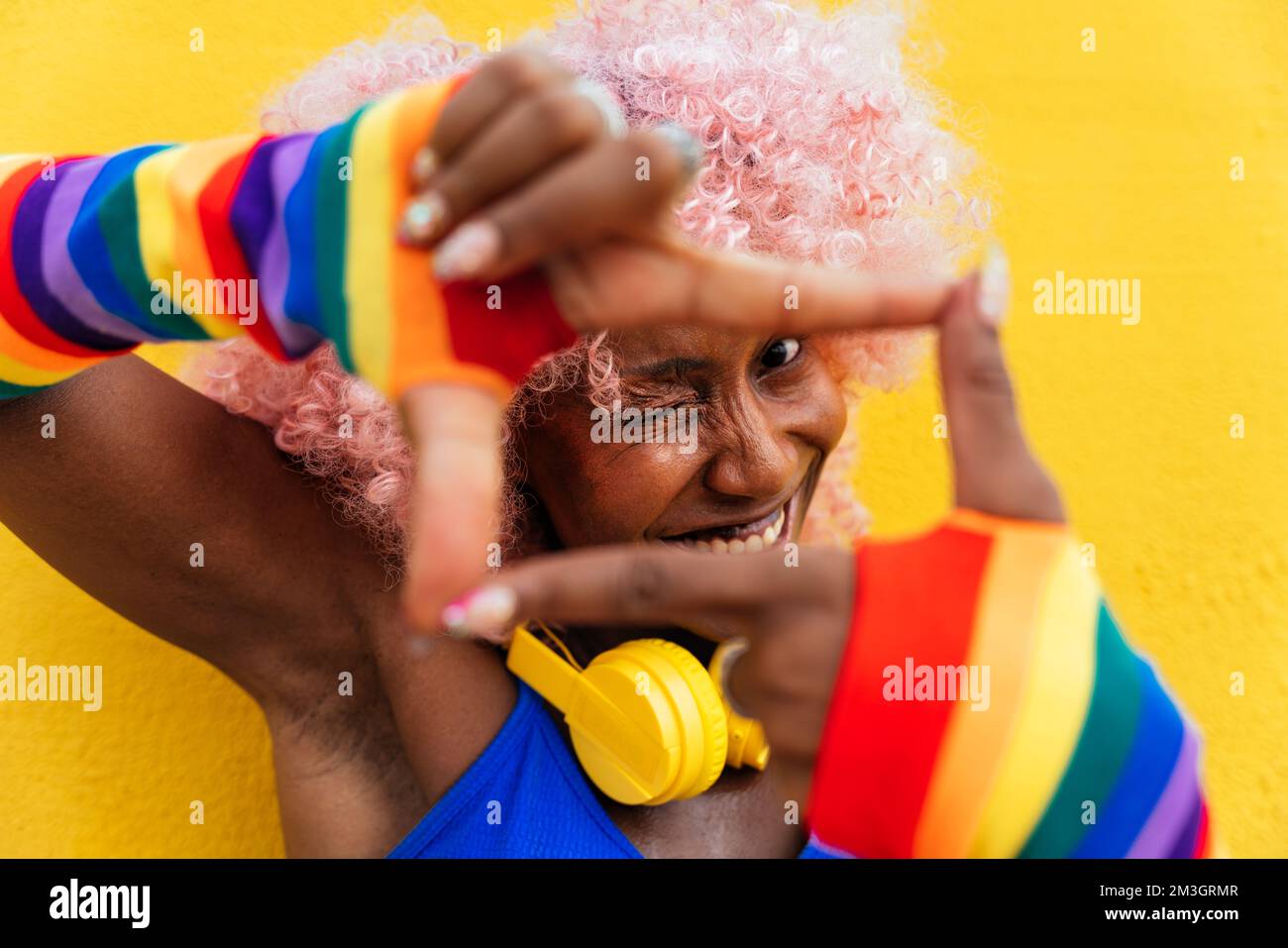 Beautiful woman skating with roller skates and having fun. Professional ...