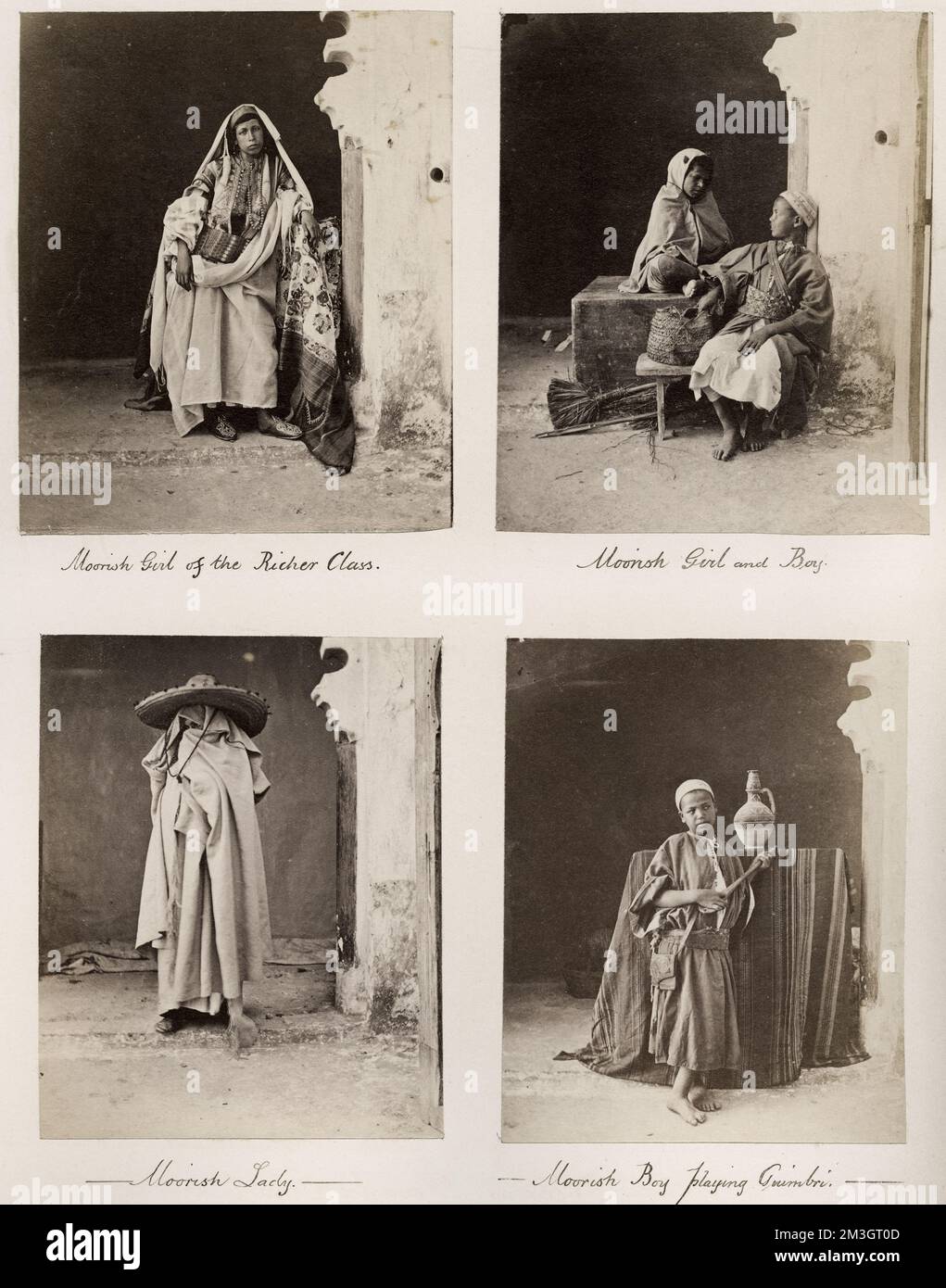 Vintage 19th century photograph: Moorish portraits, Morooco Stock Photo ...