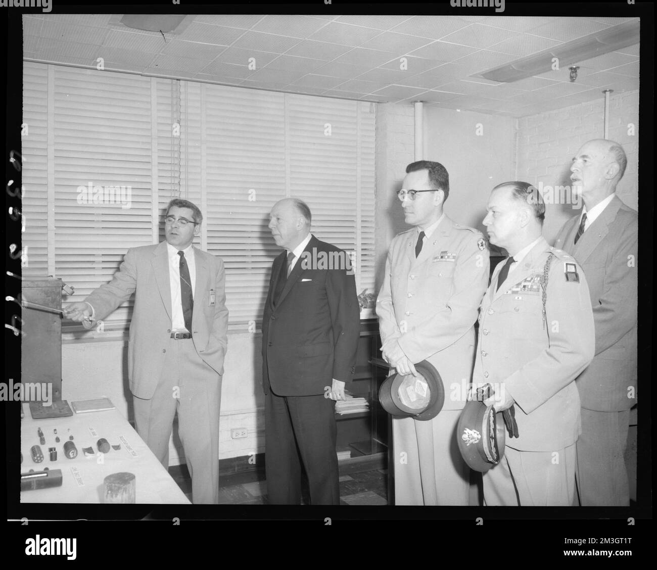 Men and officers touring facilities , Armories, Ordnance industry ...
